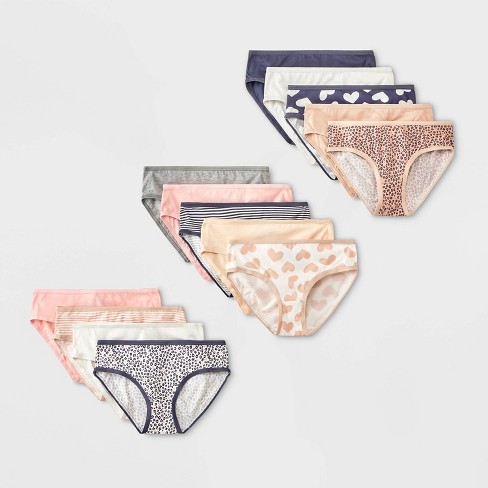 Girls' 14pk 'leopard' Hipster Underwear - Cat & Jack™ Cream : Target