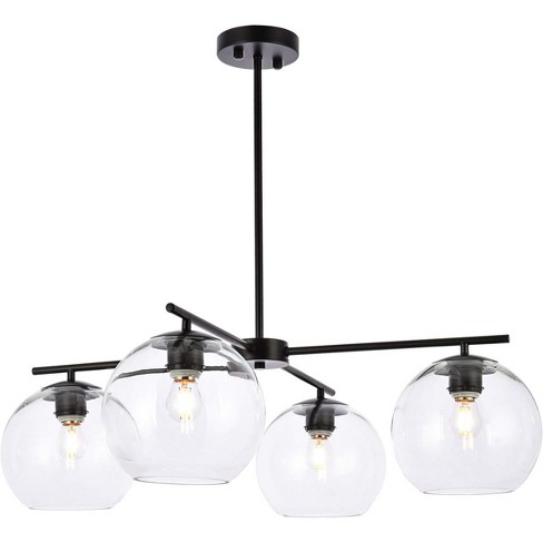 Elegant Lighting Opus 4 Lights Black Pendant : Target