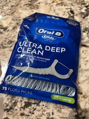 Oral-B Glide Ultra Deep Clean Floss Picks Cool Mint Flavor - 75ct : Target