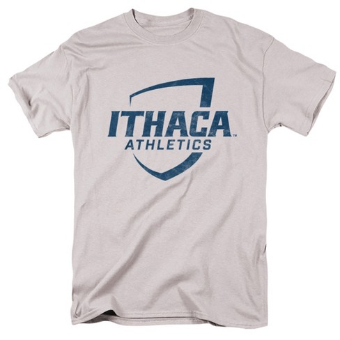 Ithaca College Official Primary Logo Distressed Adult T-shirt, Silver ...
