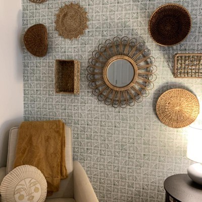 Block Print Tile Wallpaper Sage - Threshold™ : Target