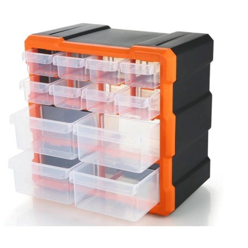 Mpm 12 Drawer Plastic Parts Storage Cabinet Stackable Organizer ...