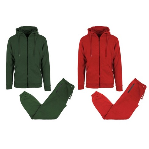 Rudolph Men's Slim Fit Fleece-lined Full Zip Hoodie & Jogger 2-piece ...