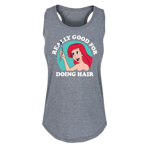 Women's Disney Princess Ariel Good For Doing Hair Graphic Racerback ...