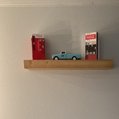 Wood Wall Shelf With Hanging Wire Natural/black - Threshold™ : Target