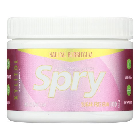 Spry Natural Bubblegum Sugar-free Gum - 100 Ct : Target