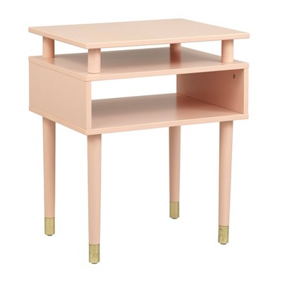 Margo End Table With Storage Drawer Blush Pink - Buylateral : Target
