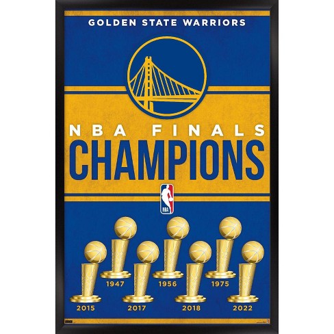 Trends International Nba Golden State Warriors - Champions 23 Framed ...