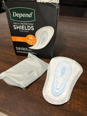 Depend Incontinence Shields/bladder Control Pads For Men - Light ...