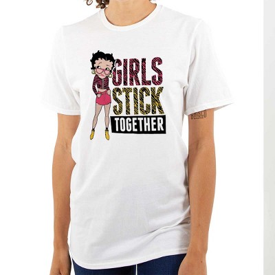 Betty Boop Girl Power Stick Together Womens Graphic T Shirt Tees Brisco ...