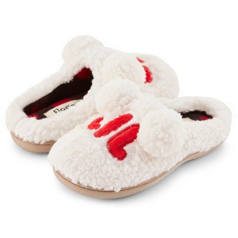 Floopi Kids "lil" Fuzzy Faux Faux Shearling Clog Slipper W/ Buffalo ...