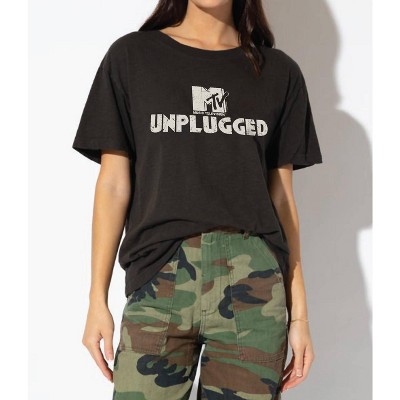 Women's Mtv Unplugged Boyfriend Tee - Suburban Riot L : Target