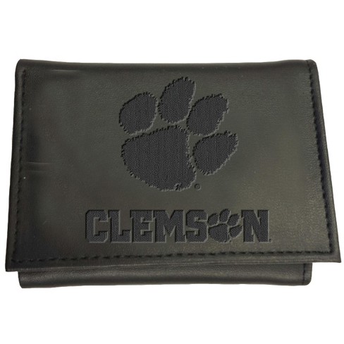 Evergreen Ncaa Clemson Tigers Black Leather Trifold Wallet Officially ...