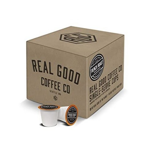 Real Good Coffee Single Use Coffee Pods - Extra Dark French Roast ...