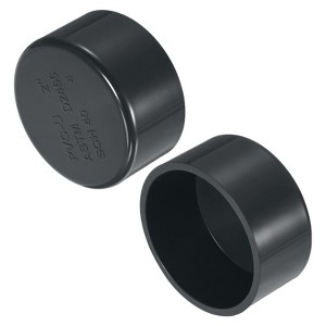 Unique Bargains 2-Pack UPVC Pipe End Cap Fitting for Plumbing/Garden ...