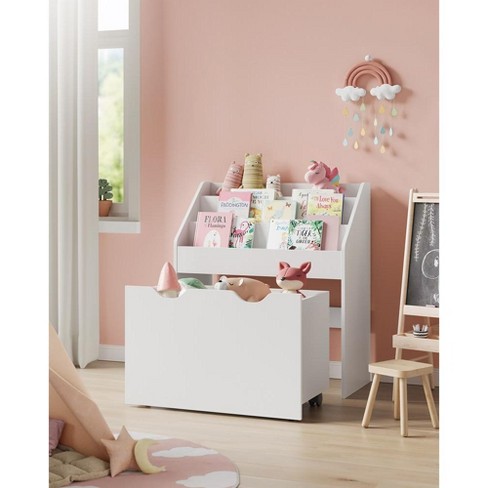 Songmics Kids Bookshelf And Toy Organizer, Toy Storage Chest And ...