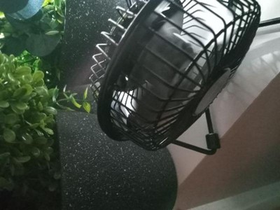 Holmes 4" Usb Powered Adjustable Head Personal Desk Fan Black : Target