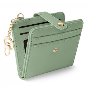 Green Rfid Ladies Wallet, Small Slim Thin Compact Credit Card Women ...