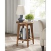 Vasagle Round Side Table With Lower Shelf, End Table For Small Spaces ...