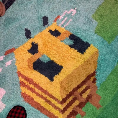 3'4"x4'6" Minecraft Bee Accent Rug : Target
