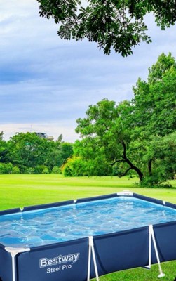 Bestway Steel Pro 13 Foot x 32 Inch Rectangular Above Ground Outdoor ...
