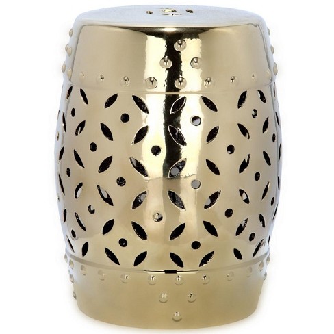Lattice Coin Ceramic Garden Stool - Gold - Safavieh. : Target