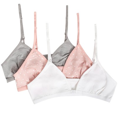 Fruit Of The Loom Girls' Cotton Convertible Bralette 3-pack Blush Zen ...