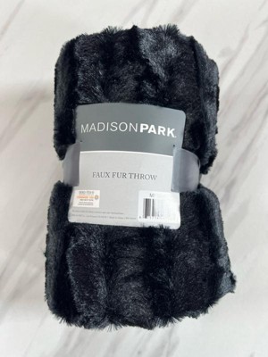 50"x60" York Long Faux Fur Throw Blanket Blue : Target