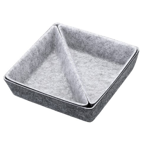 Unique Bargains Felt Square And Triangle Desk Drawer Organizers Tray 3 ...