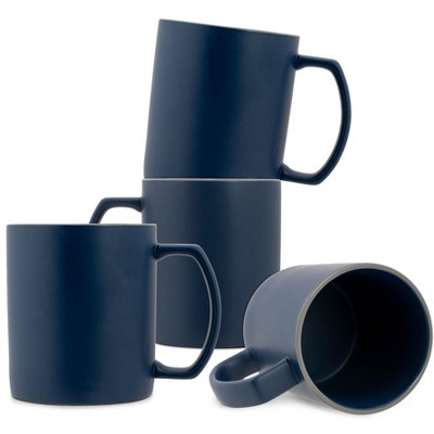 Kook Glazed Coffee Mugs, Java/slate, Circled, 15 Oz, Set Of 2 : Target