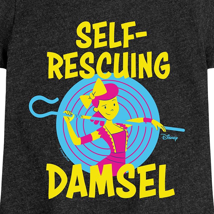 Girls' Disney Self Rescuing Damsel Fitted Short Sleeve Graphic T-Shirt ...