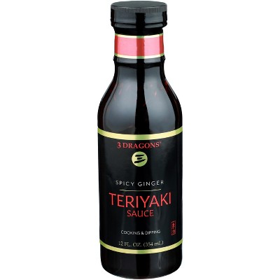 3 Dragons Spicy Ginger Teriyaki Sauce - Case Of 6 - 12 Fl Oz : Target