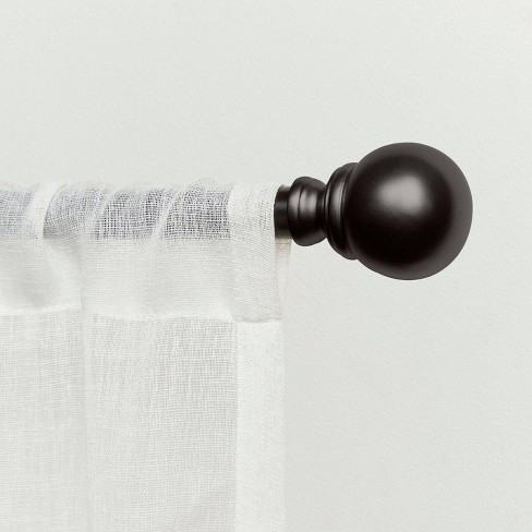 120"x66" Adjustable Sphere Curtain Rod And Coordinating Finial Set ...