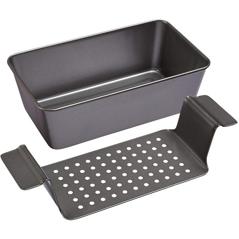 Chicago Metallic Professional Healthy 2 Piece Meatloaf Pan, Gray : Target