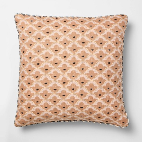 Square Geo Pattern With Striped Piping Peach - Threshold™ Design With ...