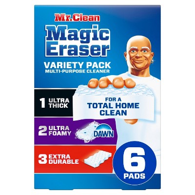 Mr. Clean Magic Eraser Variety Pack Multi-purpose Cleaner - 6ct : Target
