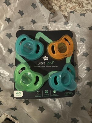 Tommee Tippee Ultra Light Silicone Pacifier 18-36m - Teal/white - 2pk ...