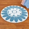 Collections Etc Delightful Round Floral Soft Plush Bath Mat : Target
