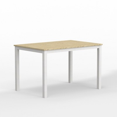 Malaysian Oak 48" Rectangular Dining Table in White/Natural • Spoken