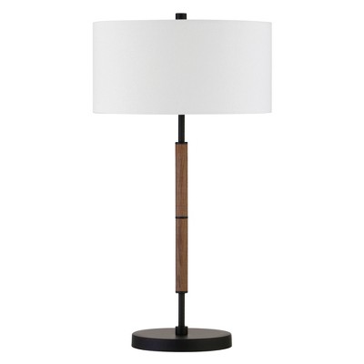 Hampton & Thyme 20.5" Tall Table Lamp With Glass Shade Blackened Bronze ...
