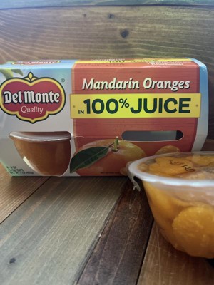 Del Monte Mandarin Oranges Fruit Cups : Target