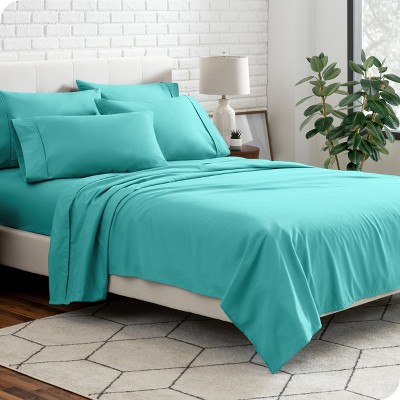 Queen Turquoise 6pc Microfiber Sheet Set By Bare Home : Target