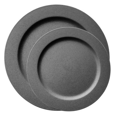 Smarty Had A Party Matte Charcoal Gray Round Disposable Plastic ...