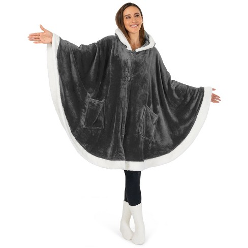 Pavilia Angel Wrap Hooded Blanket For Women Adult, Wearable Cozy Wrap ...