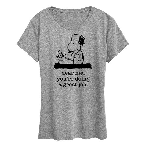 Women's Peanuts Dear Me Doing Great Job Short Sleeve Graphic T-shirt ...