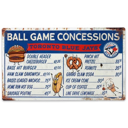 Mlb Toronto Blue Jays Baseball Concession Metal Sign Panel : Target