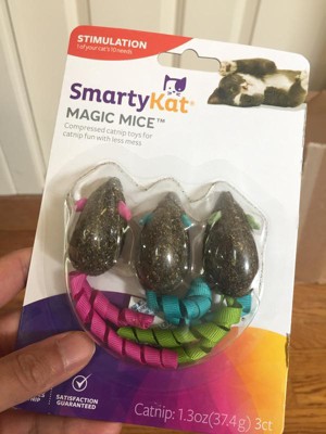Smartykat Magic Mice Catnip Cat Toy - 3pk : Target