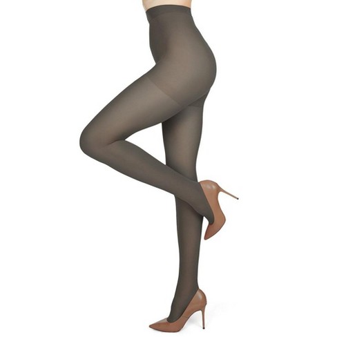 Memoi Women's Microfiber Shaper Opaque 60 Denier Control Top Tights ...