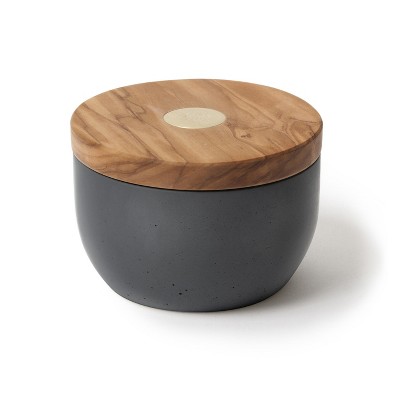 3pc Marble Stacking Salt & Pepper Cellar White/warm Gray - Hearth ...