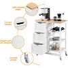 Yaheetech Rolling Kitchen Island Kitchen Cart With Cabinet & Drawer ...